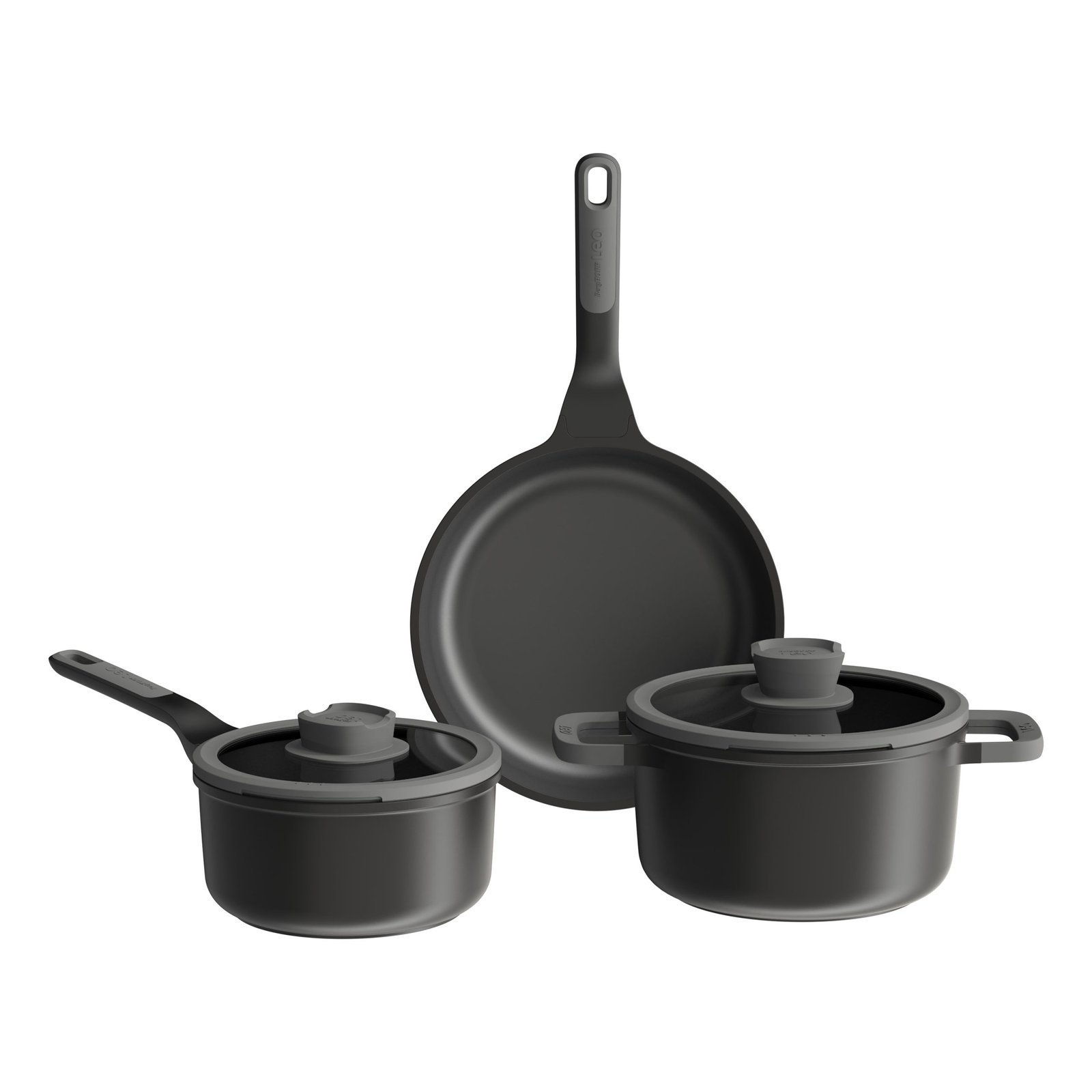 5-pc cookware set non-stick Stone+ – Titanium