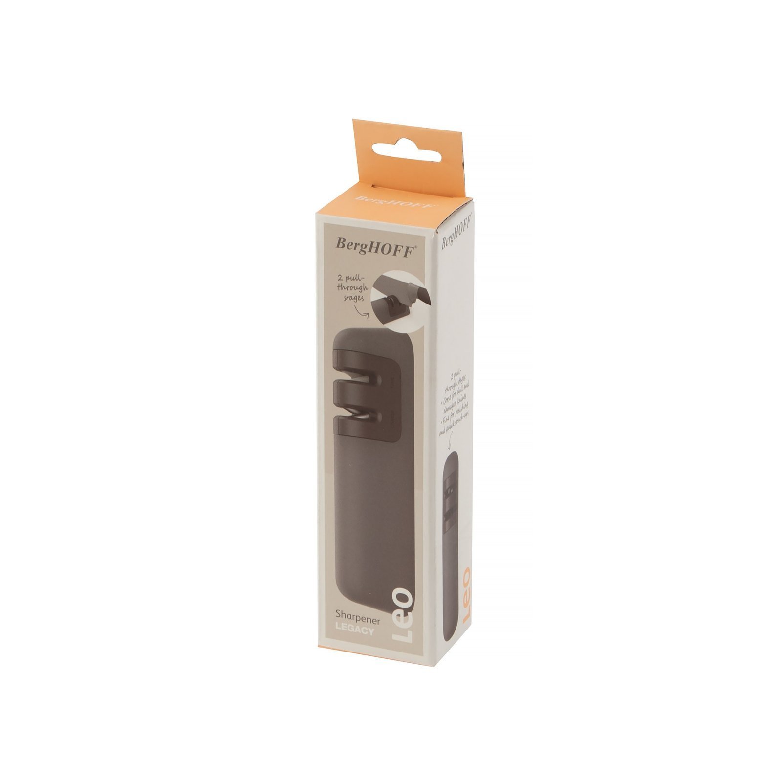 Knife sharpener with two stages grey – Titanium