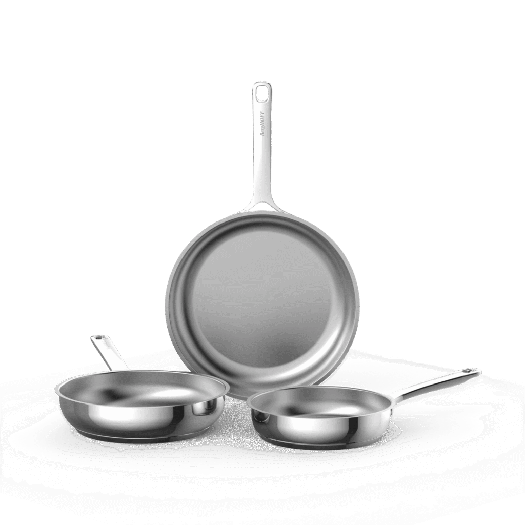 3-pc frying pan set Helix – Titanium